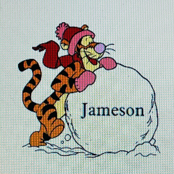 Hand Crafted | Holiday | Tigger Snow Round Christmas Ornament New ...